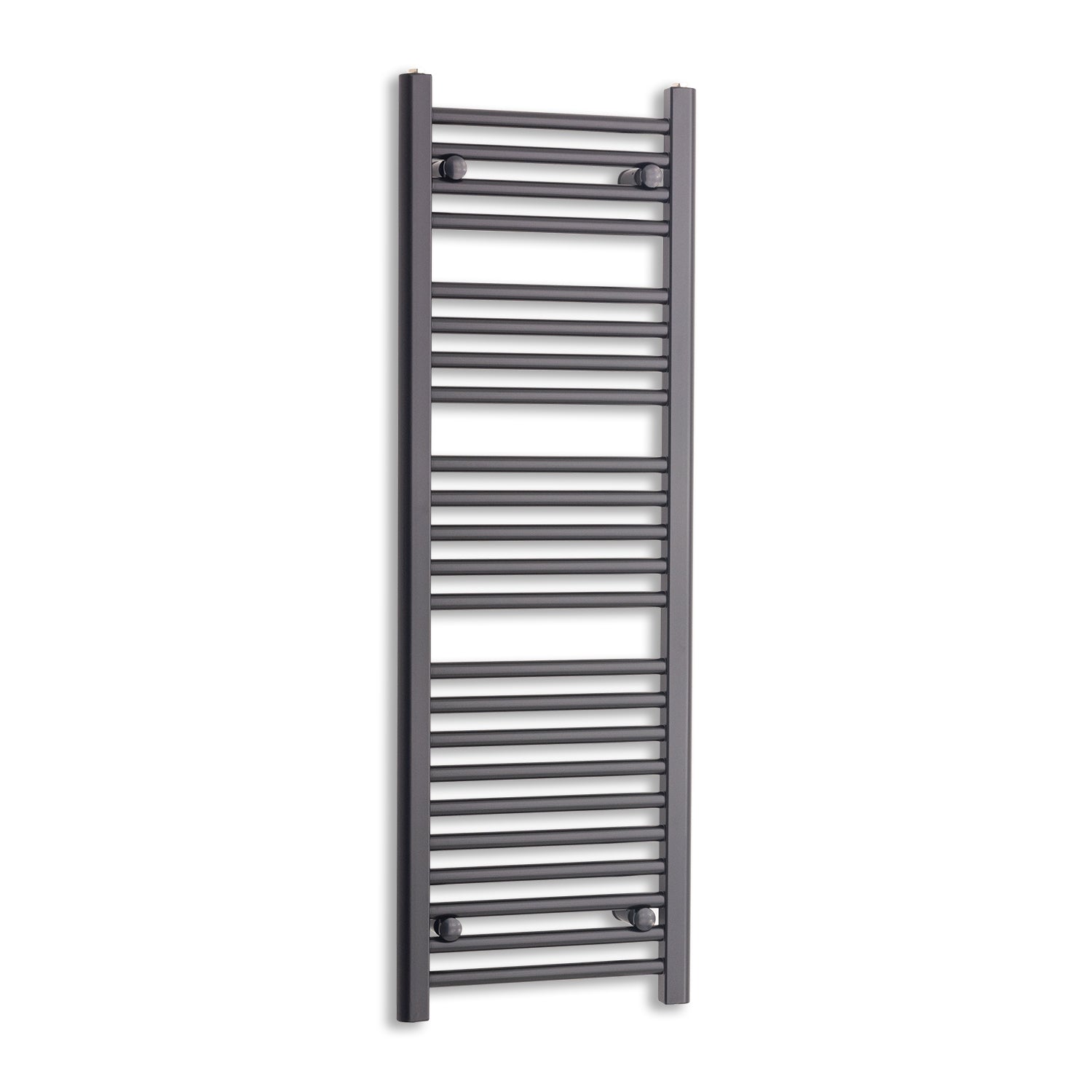 500mm Wide Straight Black Towel Radiators - Companyblue